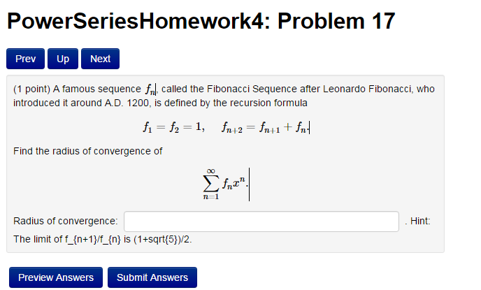 Solved A famous sequence f_n|, called the Fibonacci Sequence | Chegg.com