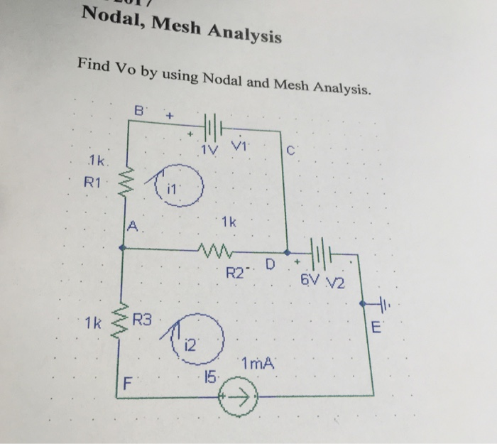 Solved Find voltage across R3 by using Nodal and Mesh | Chegg.com