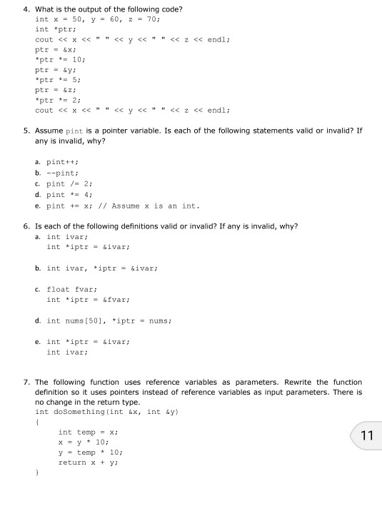Solved 1 Assuming Arr Is An Array Of Ints Will Each Of The