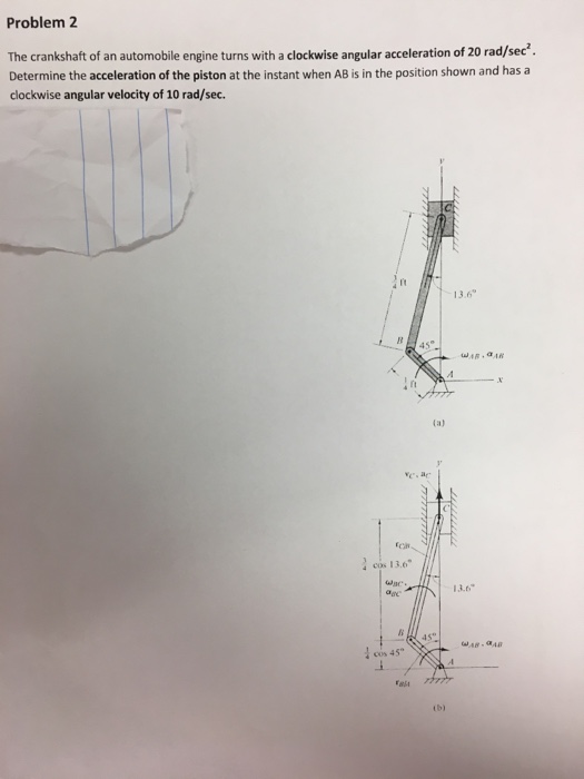 Solved Problem 2 The crankshaft of an automobile engine | Chegg.com