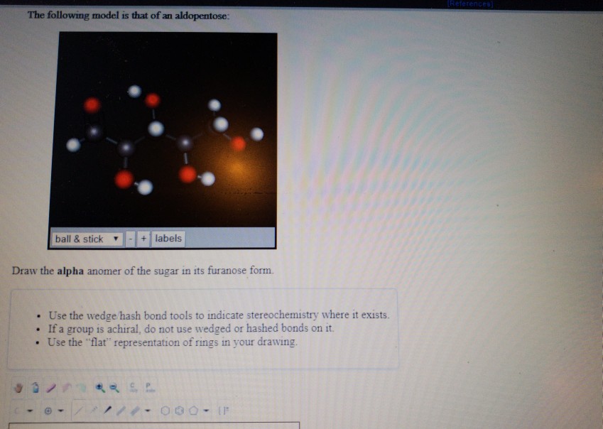 Solved The following model is that of an aldopentose: ball & | Chegg.com