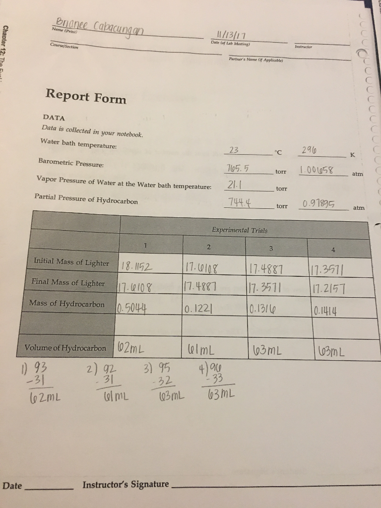 Solved pnanee Cabaungan /31 Name (Prist Date Cof Lab Meeting | Chegg.com