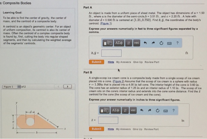 Solved To be able to find the center of gravity, the center | Chegg.com