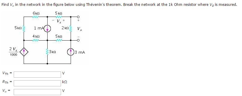Solved Find V0 in the network in the figure below using | Chegg.com