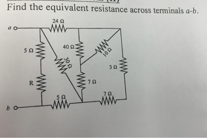Solved Find the equivalent resistance across terminals a-b. | Chegg.com