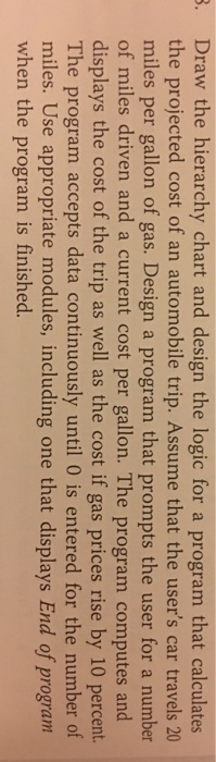 Solved Draw the hierarchy chart and design the logic for a | Chegg.com