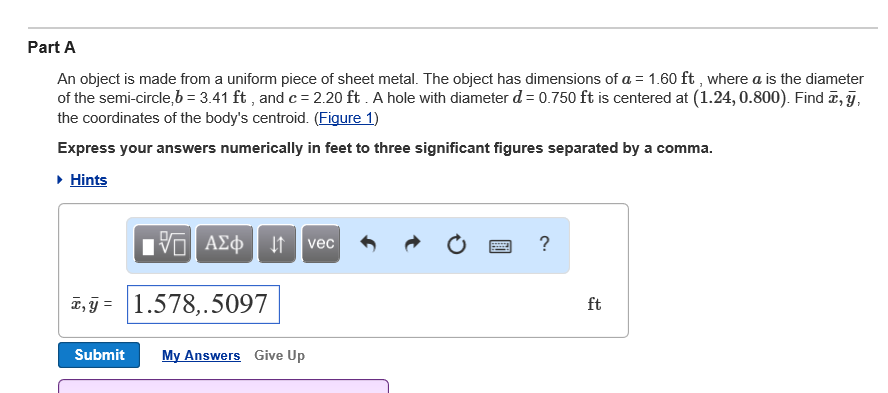 Solved Part A An object is made from a uniform piece of | Chegg.com