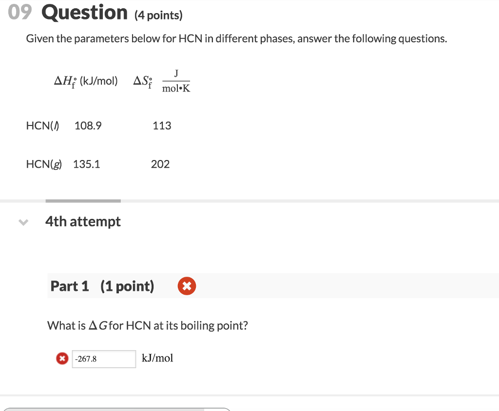 Solved 09 Question (4points) Given the parameters below for | Chegg.com