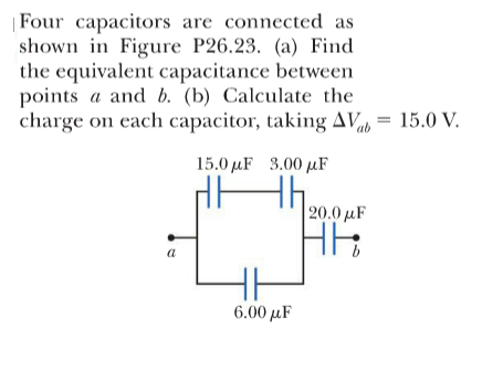Four Capacitors Are Connected as Shown in the Figure - Kali-has-Barton