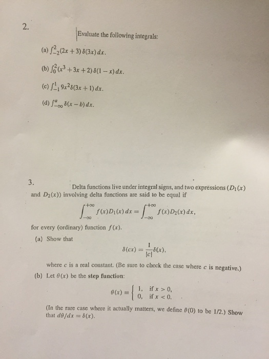 Solved Evaluate the following integrals: integral_-2^2 (2x | Chegg.com