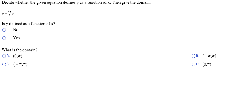 Solved Determine if the graph is a function. Give the | Chegg.com