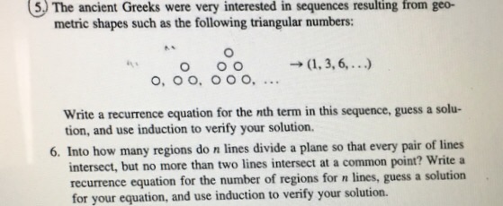 Solved The ancient Greeks were very interested in sequences | Chegg.com
