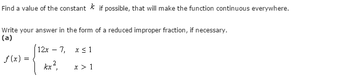Solved Find A Value Of The Constant K If Possible That Will