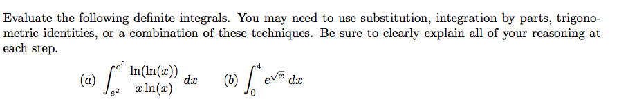 Solved Evaluate the following definite integrals. You may | Chegg.com
