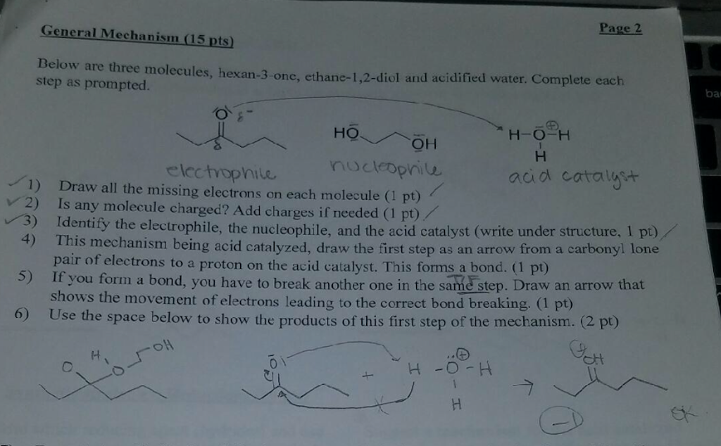 Solved Below arc three molecules, hexan-3 one, ethane-1, | Chegg.com