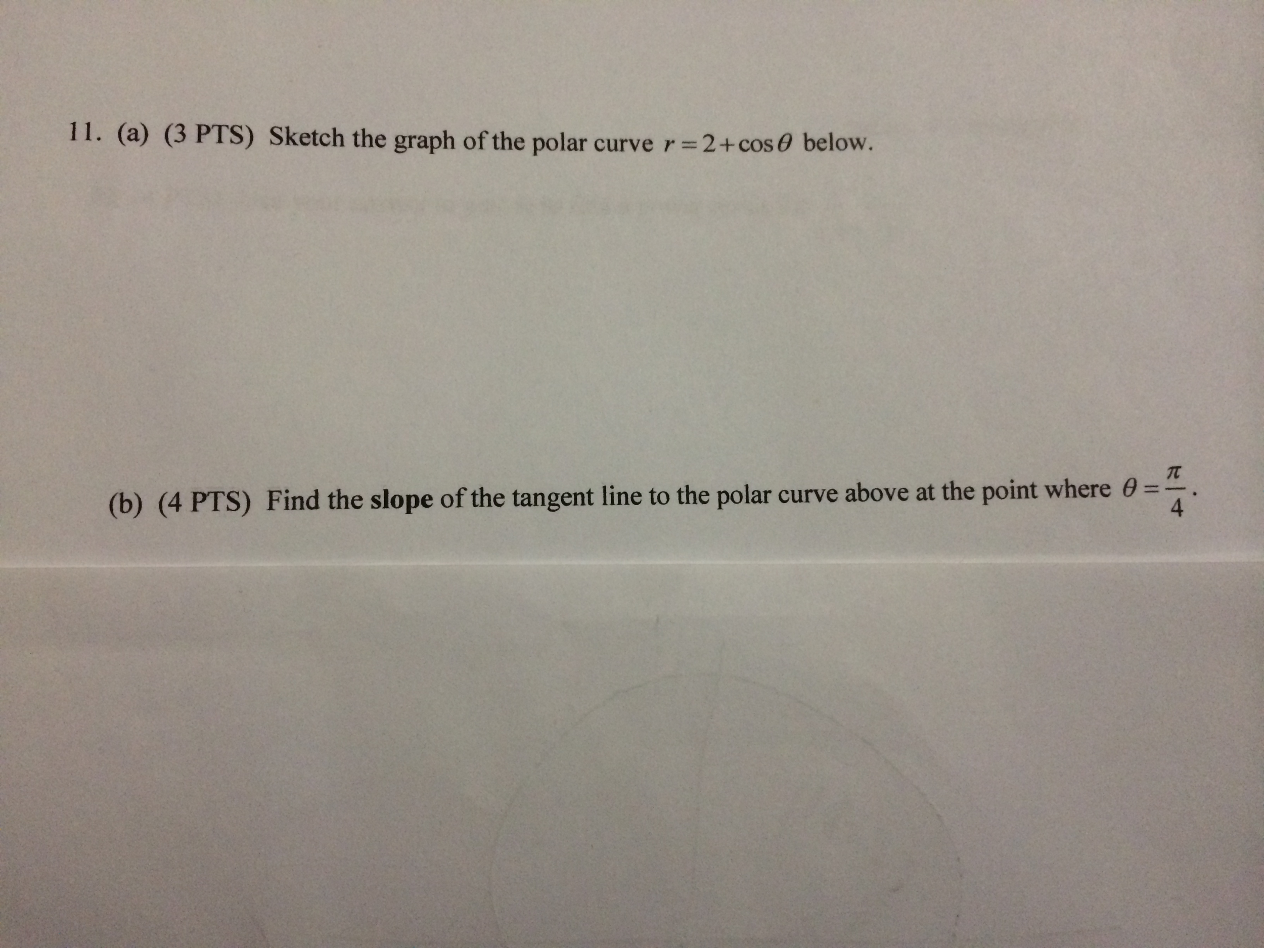 Solved Sketch the graph of the polar curve r =2 + cos theta | Chegg.com