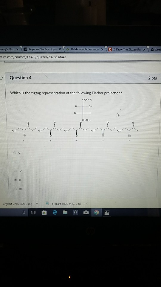 Solved which is the zigzag representation of the Fischer | Chegg.com
