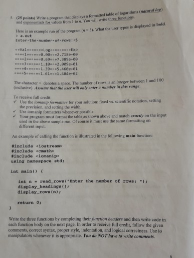 Solved 5. (25 points) Write nte a program that displays a | Chegg.com