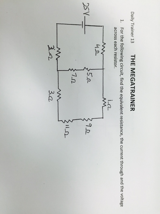 Solved For the following circuit, find the equivalent | Chegg.com