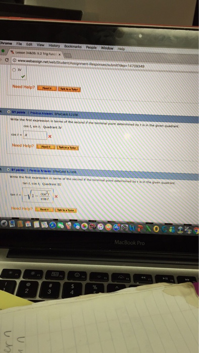Write the first expression in terms of the second if | Chegg.com