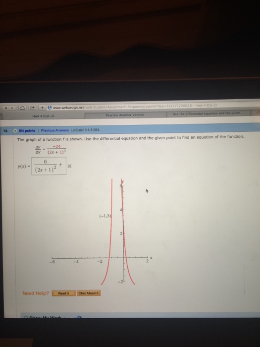 Solved 18. 014 points 1 Previous Answers Larcalc10 4.5 The | Chegg.com