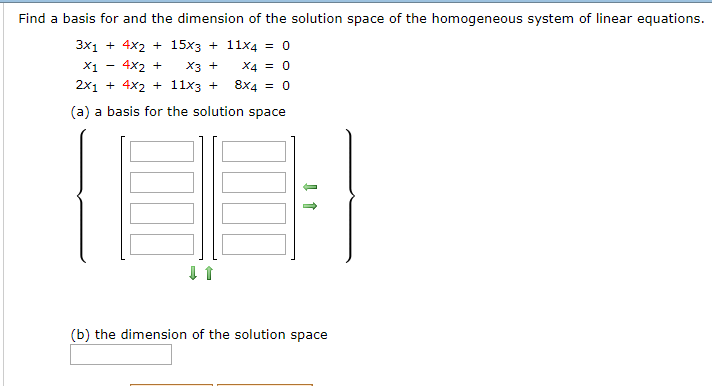 Solved Find a basis for and the dimension of the solution | Chegg.com