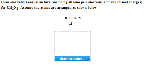 Solved Draw one valid Lewis structure (including all lone | Chegg.com