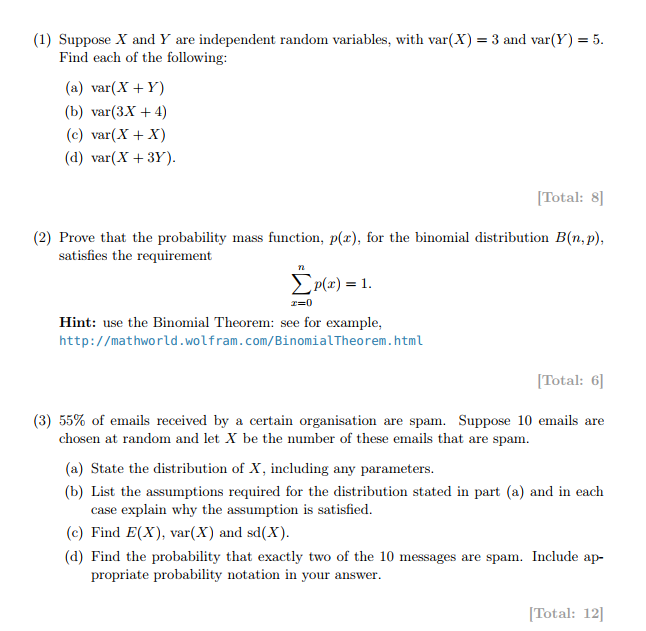 Solved Suppose X And Y Are Independent Random Variables
