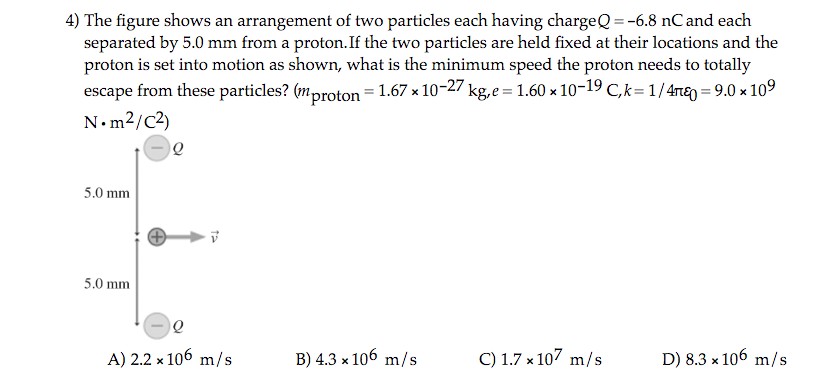 Solved The figure shows an arrangement of two particles each | Chegg.com