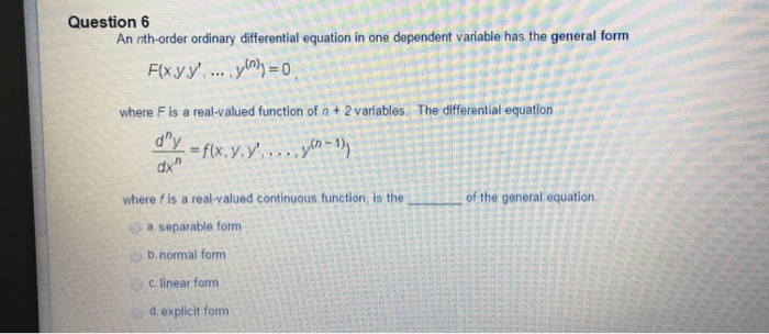 Solved An Nth Order Ordinary Differential Equation In One