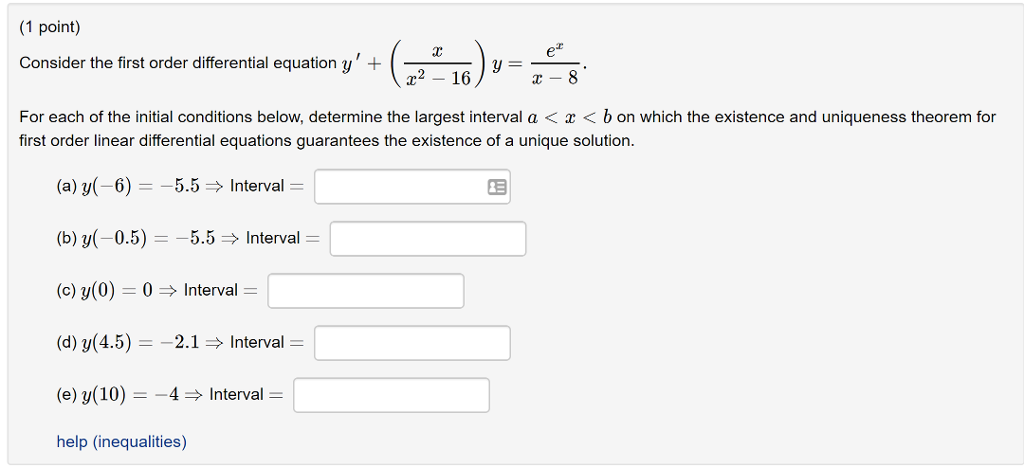 Solved Consider the first order differential equation y' + | Chegg.com
