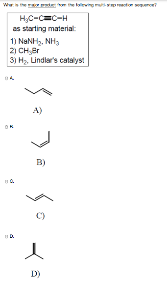 Solved What is the major product from the following | Chegg.com