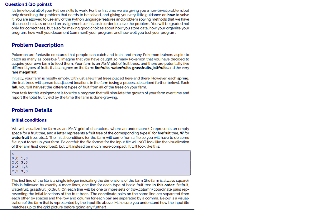 To be done in python 3.0. Please comment thoroughly. | Chegg.com