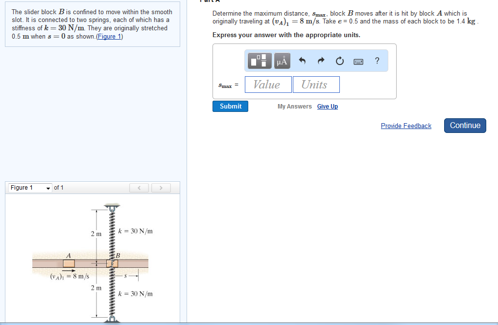 Solved The slider block B is confined to move within the | Chegg.com