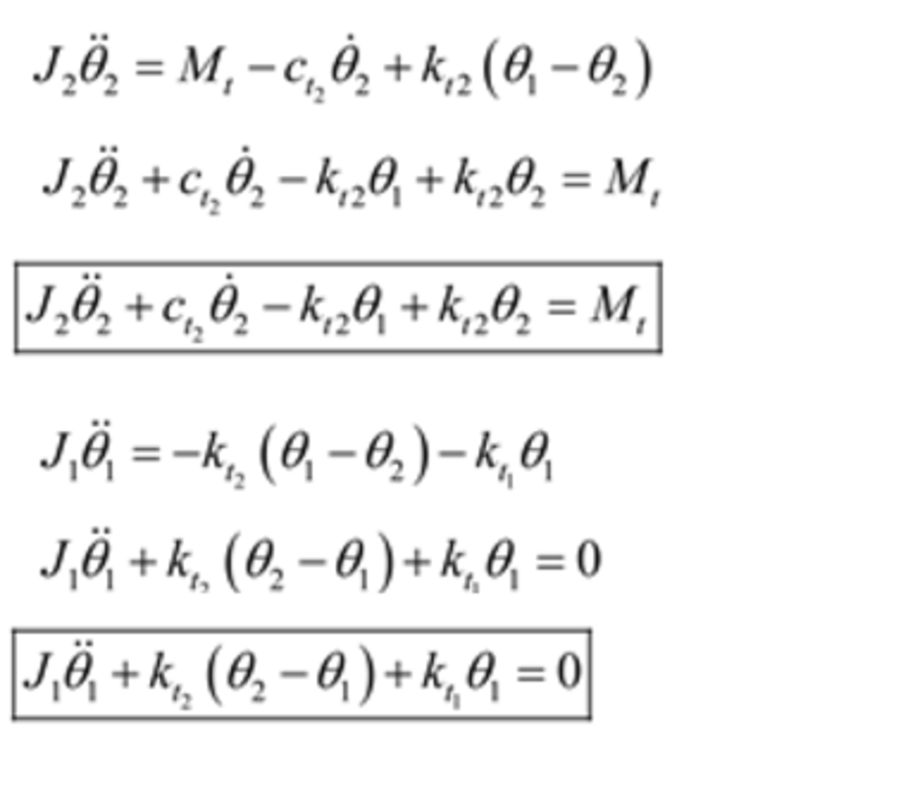 Solved Put the following equations of motion into matrix | Chegg.com