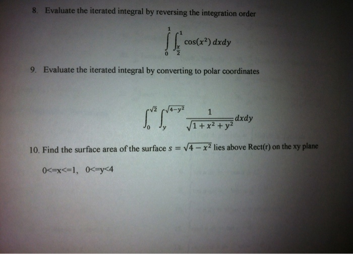 Solved Evaluate the iterated integral by reversing the | Chegg.com