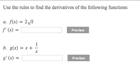 Solved Use the rules to find the derivatives of the | Chegg.com