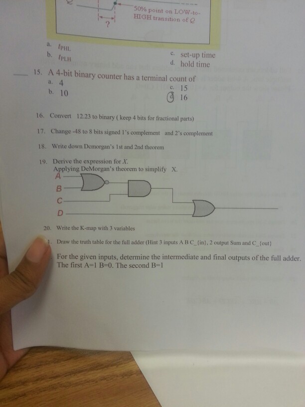 Solved A 4-bit binary counter has a terminal count of 4 10 | Chegg.com