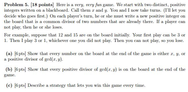 Here is a very, very fun game. We start with two | Chegg.com