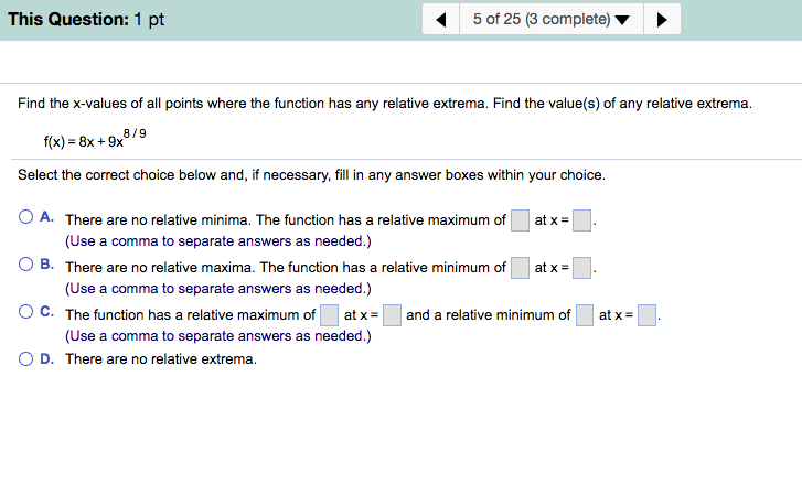 Solved Find the x-values of all points where the function | Chegg.com