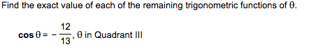 Solved Find the exact value of each of the remaining | Chegg.com