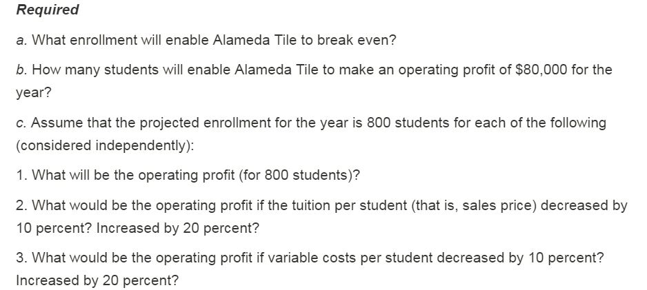 Solved CVP Analysis-Sensitivity Analysis (spreadsheet | Chegg.com