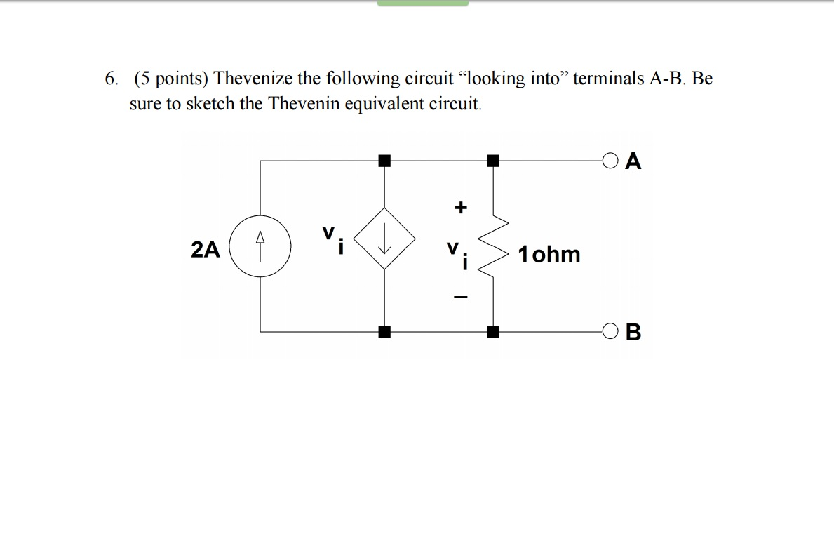 Solved Thevenize the following circuit "looking into" | Chegg.com