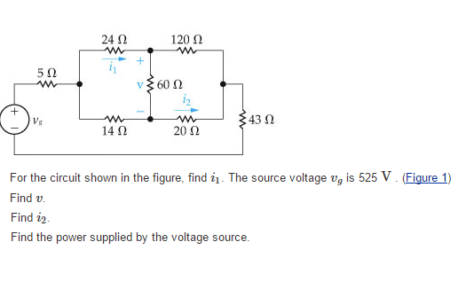 Solved For the circuit shown in the figure, find i_1. The | Chegg.com