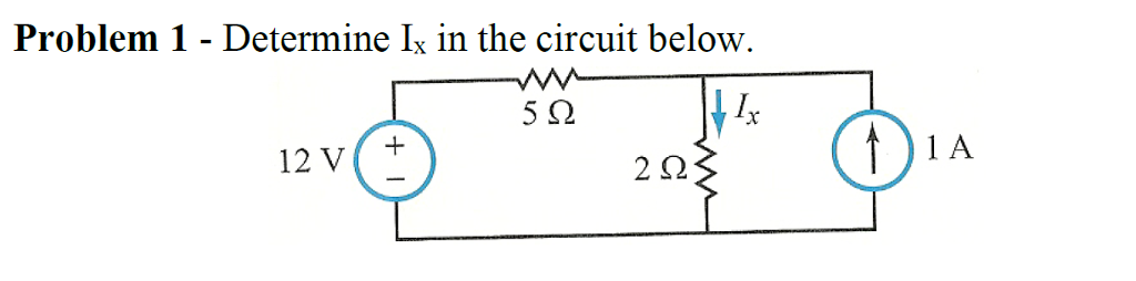 Solved Determine I_x in the circuit below. | Chegg.com