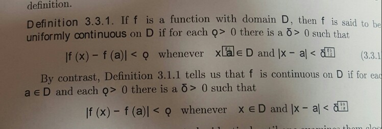 Solved 3. Using only the definition of uniform continuity, | Chegg.com