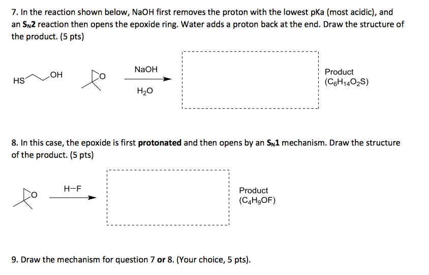 Solved 7. In the reaction shown below, NaOH first removes | Chegg.com