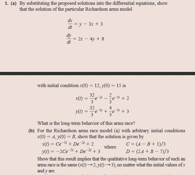 Solved By substituting the proposed solutions into the | Chegg.com