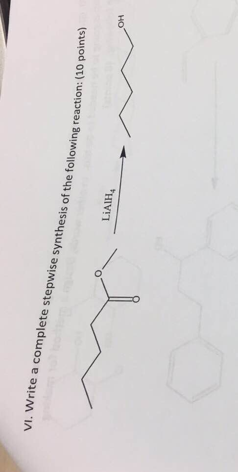 Solved VI. Write a complete stepwise synthesis of the | Chegg.com