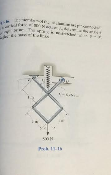 The members of the mechanism are pin connected. if a | Chegg.com